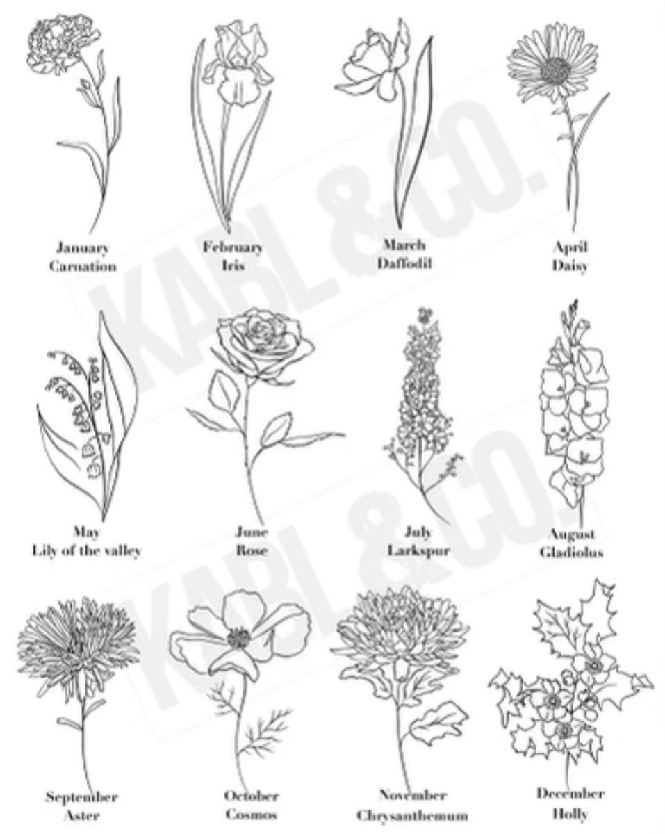 August Birth Flower Tattoo